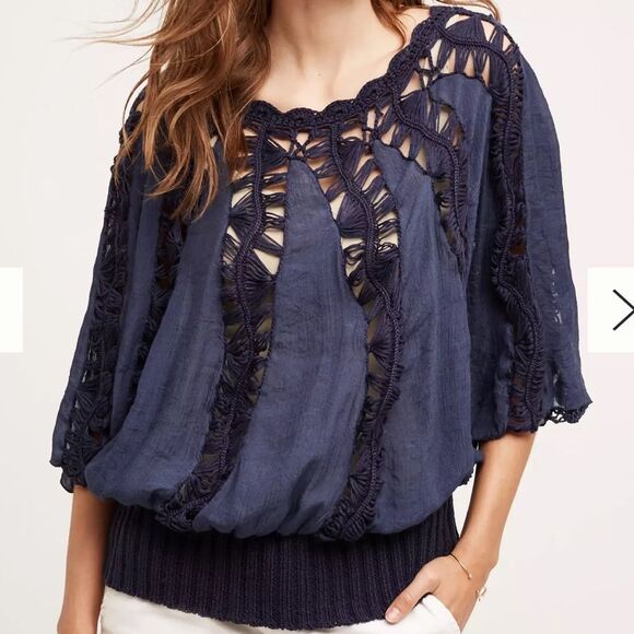 Anthropologie | Tops | Anthropologie Tiny Womens Sweet Fern Peasant Top ...